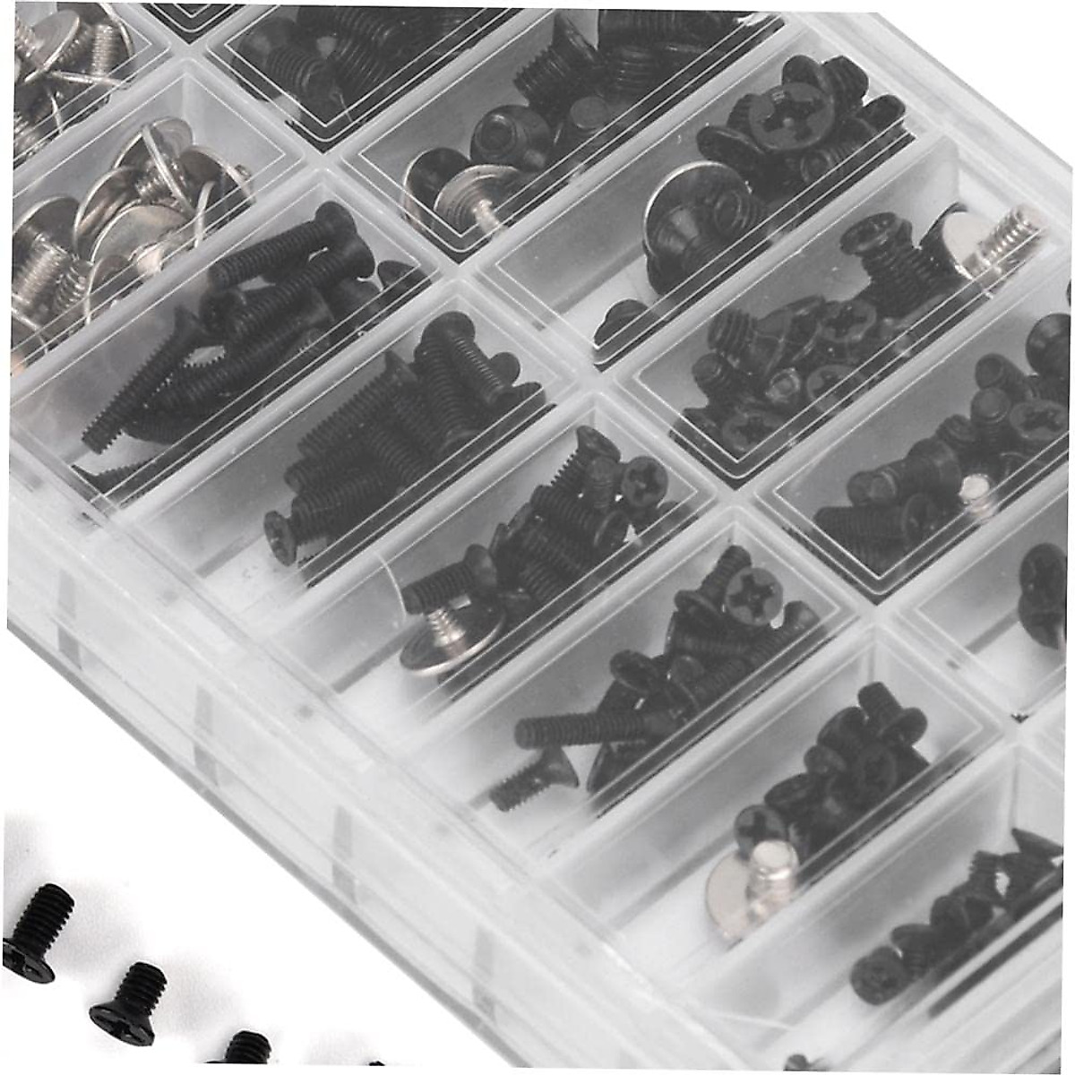 Complete 360Pcs Computer Screws Kit - Micro Cross Screw Assortment Set of Alloy Steel Fasteners for M2 M2.5 and M3 Screws