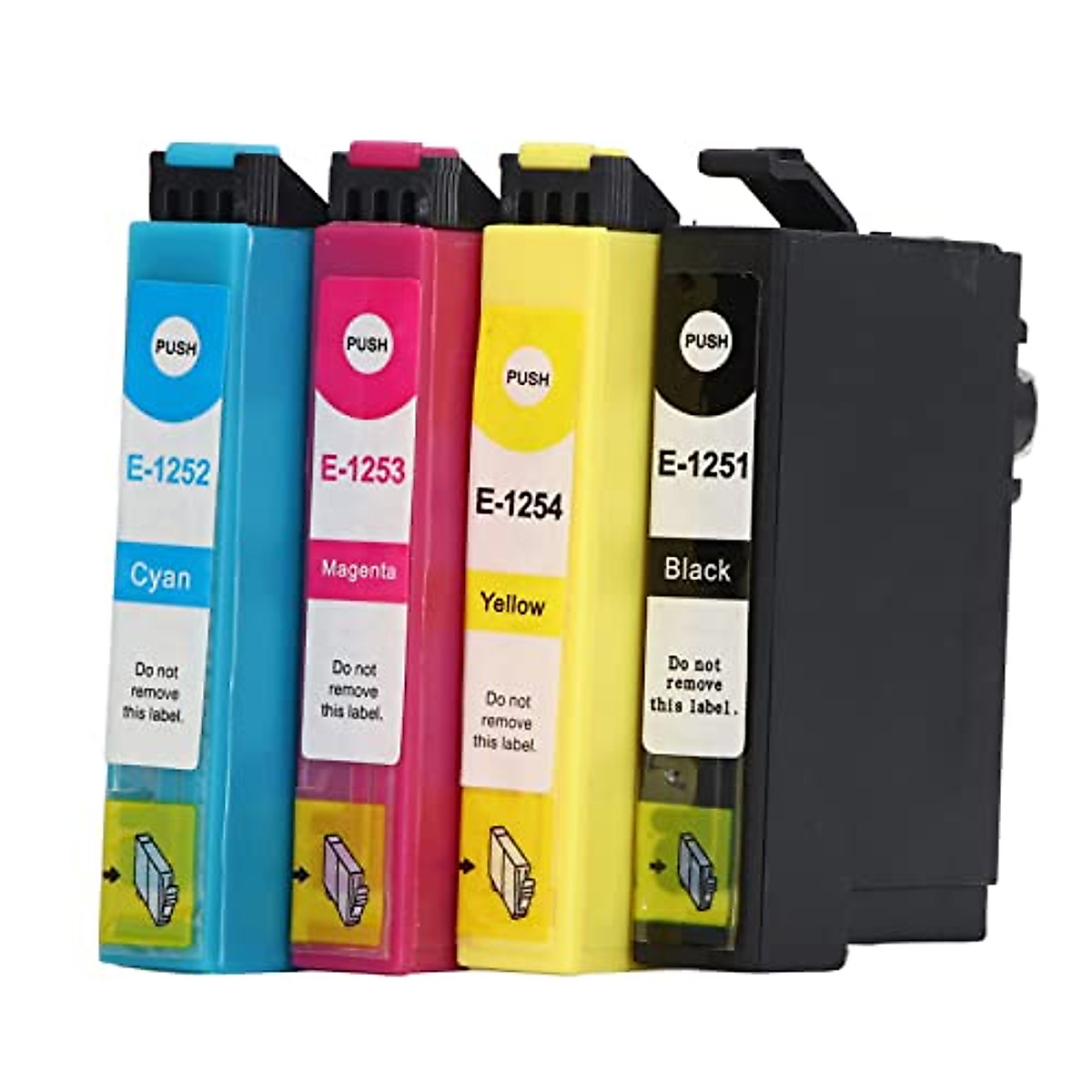 4 Color Ink Cartridge, 4 Color PP Printer Ink Cartridges No Leakage Ink Cartridge Replacement T1251 T1252 T1253 T1254, Desktop Photo Printers