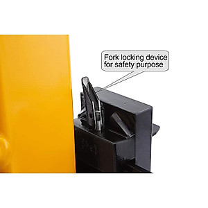 Apollo Manual Stacker Hand Pallet Forklift 1100lbs Capacity 63" Lifting Height with Straddle Legs, Adjustable Forks