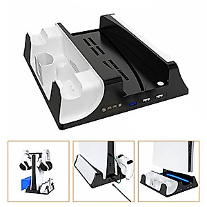 SOLUSTRE Desktop Stand Controller Holder Charging Base Multipurpose Portable Charger Desktop Charger Game Controller Charger Gamepad Headset Stand Desktop Stand Controller Holder