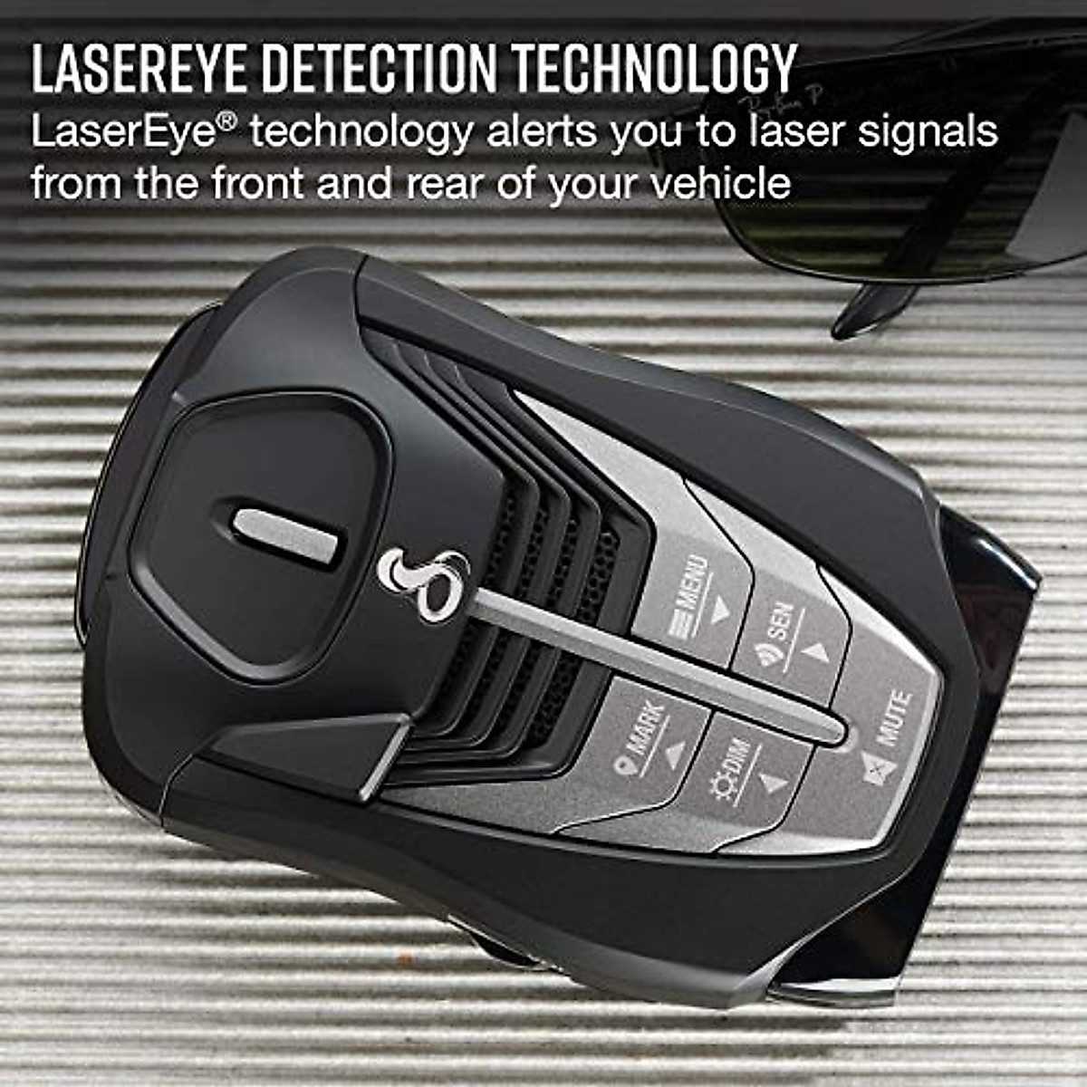Cobra RAD 480i Laser Radar Detector – Long Range Detection, Bluetooth, iRadar App, LaserEye Front and Rear Detection, Next Gen IVT Filtering, Black