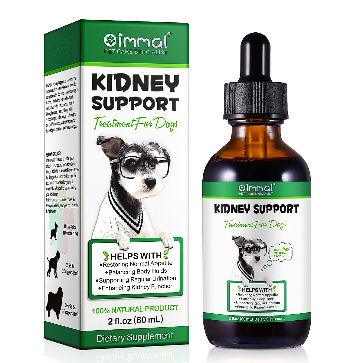Liver Support for Dogs, Liver and Kidney Support for Dogs with Natural Herbal Extract Helps Balance Dogs Liver & Kidneys Health, Pet Supplement - Liver Support Drops to Improve Dog Energy - 2 fl.oz