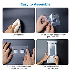 Conworld Laundry Detergent Dispenser, Wall Mounted Laundry Beads Dispenser for Scent Booster Beads, Stain Remover Powder, Bath Salts, Rice, Beans Grain and Dry Food, Laundry Scent Booster Container