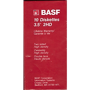 BASF 10 Diskettes 5.25" 2S/HD