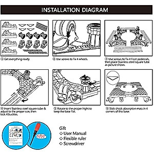 Mini Fridge Stand Universal Stand Base Adjustable Refrigerator Stand with 4 Strong Feet Washing Machine Pedestal Multi-Functional Base for Dryer, Load-Bearing up to 300 kg