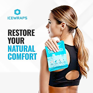 ICEWRAPS 4x7 Instant Cold Pack - Bulk Box of 50 | Cold Compress Instant Ice Pack for Emergency | Disposable Ice Packs for Injuries | Instant Breakable Ice Packs for First Aid and Sports