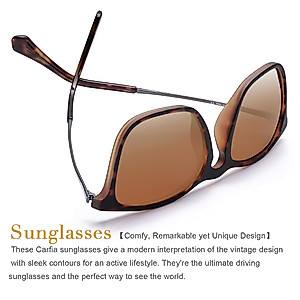 CARFIA Classic Square Polarized Sunglasses for Men UV Protection Driving Fishing Golf Outdoors Sun Glasses