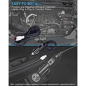 LUMENIX White Green LED Surface Mount Strobe Flashing Lights Kit w/Control Box, 8PCS Grille Side Marker Emergency Warning Caution Light for Vehicles Trucks SUV Cars Vans (Ultra Slim Sync Feature)