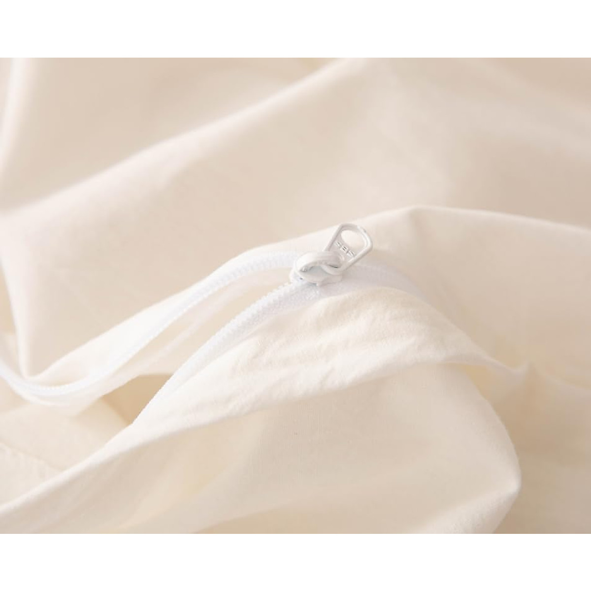 Rural Dandelion 100% Washed Cotton Duvet Cover Bedding Set , Healthy , Comfortable and Unique Style , 3 pieces, Full , White