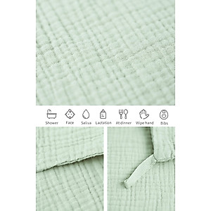 Konssy 6 Pack Baby Muslin Washcloths for Unisex 100% Cotton Wash Cloth Set for Baby Face Body Comfy and Soft for Newborn Infants Kids Girls and Boys