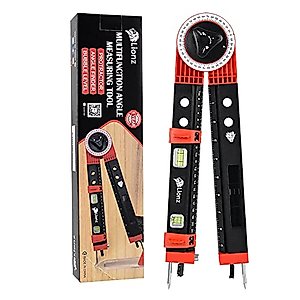 Lionz Miter Saw Protractor, 14' Multifunction Angle Finder,Measuring Level, Picture Hanging Tool with Precision Laser Scales Compass, Gift For Men, Husband, Dad, grandpa, DIY and Handyman.