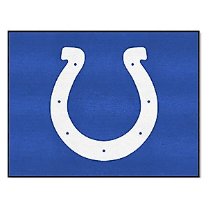 FANMATS 28756 Indianapolis Colts All-Star Rug - 34 in. x 42.5 in. Sports Fan Area Rug, Home Decor Rug and Tailgating Mat