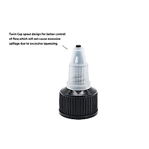 PET Plastic Extruded Liquid Bottle,squeeze bottle,dropper ,dispensing bottle,8 Pcs 2 oz Bottles,Laboratory wash Bottle,drip Bottle,Tattoo Ink,Watercolor Pigment Bottle, Ink Discharge Bottle(60ml)