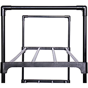 SOONEEDEAR 4-Tier Shoe Rack Metal Shoe Tower 20-Pair Shoe Storage Organizer Unit Entryway Shelf Stackable Cabinet Stackable Shoe Tower Durable Metal Shelves