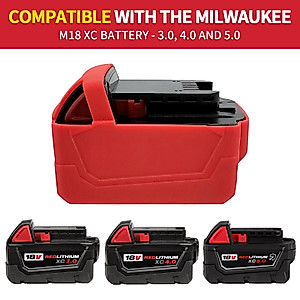 Zltoolpart 3PCS Silicone Protective Cover Case for Milwaukee M18 3.0 4.0 5.0 Battery (Battery Not Included)