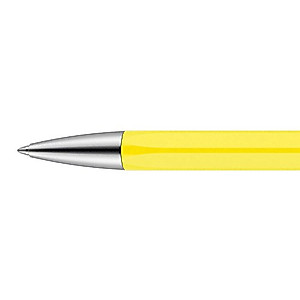 Caran Dache Ballpoint Pen, Lemon Yellow, with SwissRide Blue Medium Cartridge