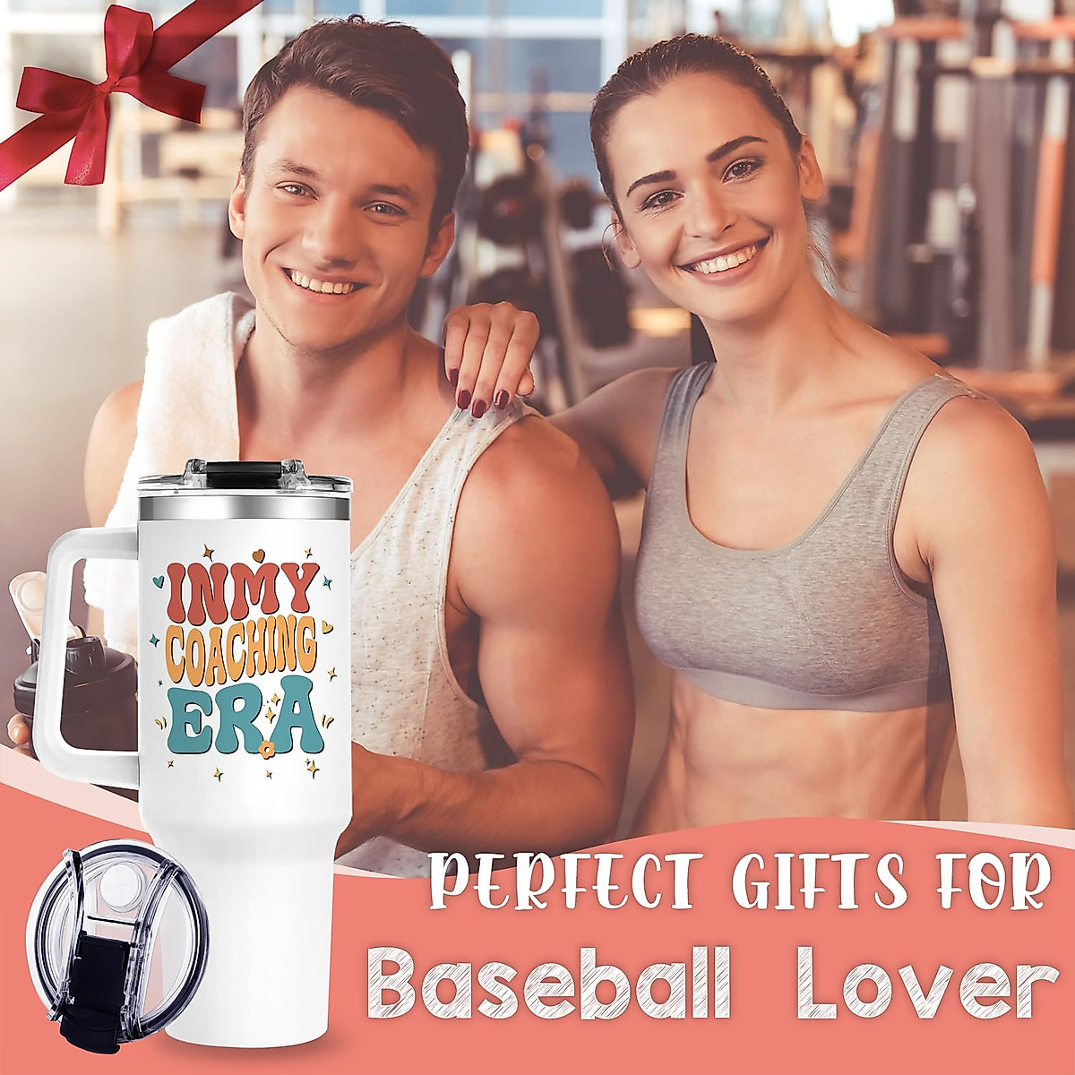 40oz Coach Tumblers for Men Women, Coaching Gifts for Cheer Softball Football Players, Coaching Gifts Tumbler with Handle, Coaches Gift for Men on Years Gift,Valentines Day Birthday Coaches Day