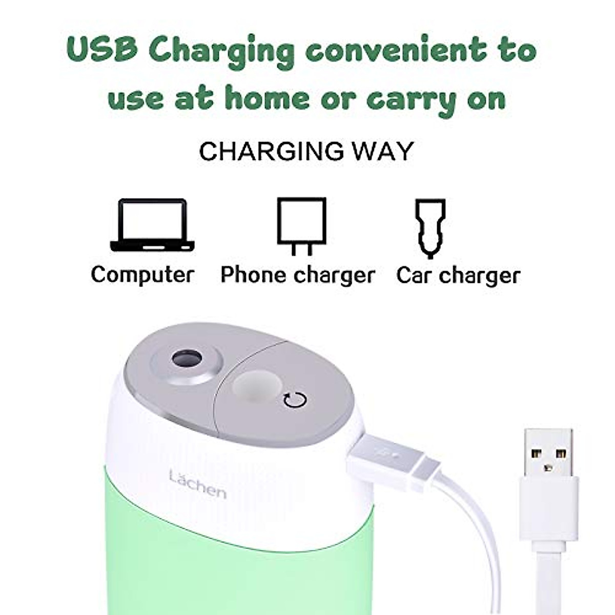 Water Flosser Portable Cordless Dental Oral Irrigator Mini Rechargeable Electric Flossing for Clean Teeth with 3 Modes IPX7 Waterproof for Home Travel Office Braces and Bridges Care Gift by Lächen