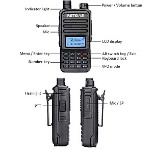 Retevis RT85 2 Way Radios Walkie Talkies Long Range, Walkie Talkies with Speaker Mic, Professional Two Way Radios for Manufacturing, Industrial, Worksite(4 Pack)