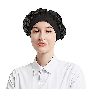 6 Pack Adjustable Chef Cap Mesh Cooking Hats Food Service Hair Nets Kitchen Net Reusable Restaurant Beanie