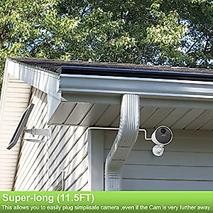 UYODM Solar Panel Compatible with SimpliSafe Wireless Outdoor Security Camera,Power Your SimpliSafe Outdoor Camera continuously- Silver