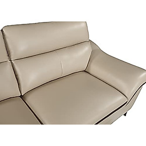 Blackjack Furniture Bailey Leather Match Upholstered Living Room Loveseat, Beige