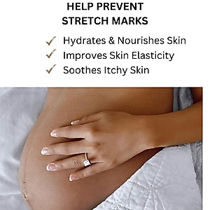 Fearless Mama Belly Oil - Help Prevent Stretch Marks + Smoothing Therapy - Quick-Dry pregnancy Belly + Body Oil - Nutrient Rich with Shea Oil and Vitamin E, Supports Skin as it Stretches