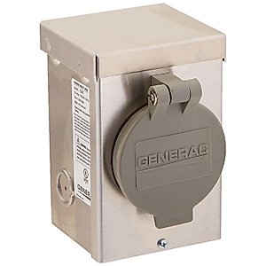 Generac 6347 50-Amp 125/250V Aluminum Power Inlet Box - Weather-Resistant Outdoor Generator Connection