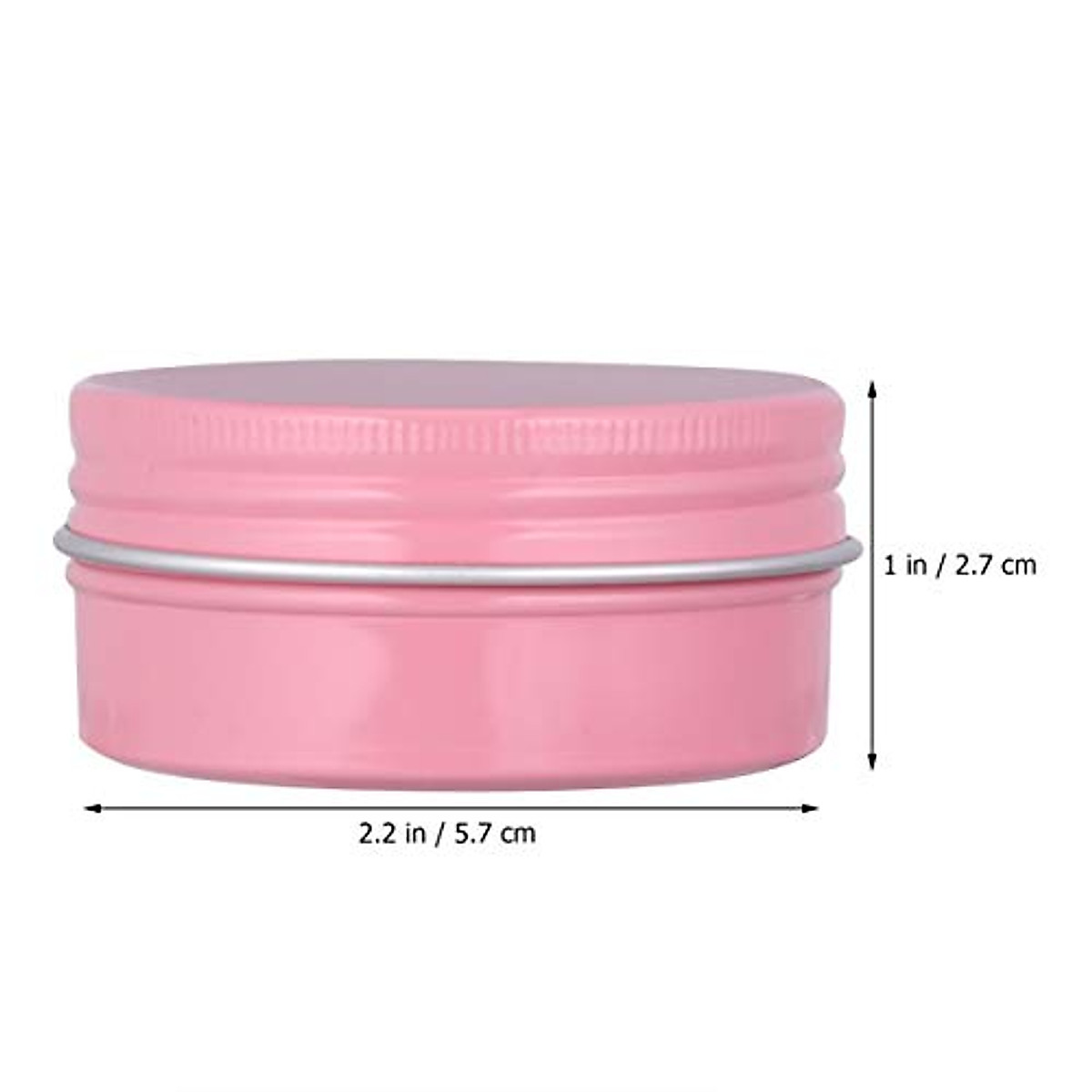 FALOME 12Pcs Aluminum Tin Jar Refillable Containers Cosmetic Small Tin Round Tin Container Bottle for Candle Lip Balm 50ml