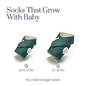 Owlet Accessory Fabric Sock for Smart Sock 3 Baby Monitor, Fits Babies 0 to 18 Months, Deep Sea Green (Sensor and Base Station Not Included)