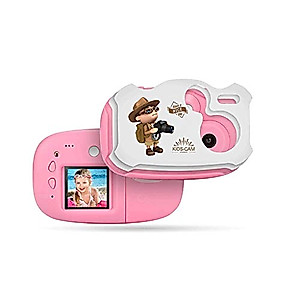LKYBOA Retro SLR Child Camera -Digital Camera for Kids, 1080P Digital Video Camera with Screen and Card for 3-10 Years Boys (Color : Pink)
