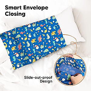 KeaBabies Toddler Pillow with Pillowcase and Toddler Pillowcase for 13X18 Pillow - 13X18 Soft Organic Cotton Toddler Pillows for Sleeping - Organic Toddler Pillow Case for Boy, Kids