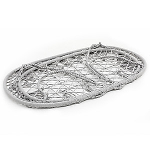 MoNiBloom Outdoor 2 Seat Hammock Chair with 3 Cushion, Indoor/Outdoor Hanging Macrame Swing Boho Chair for Adults, Max 700 lbs Capacity Patio Hanging Chair Porch Hammock Chair Hanging Rope Swing, Grey