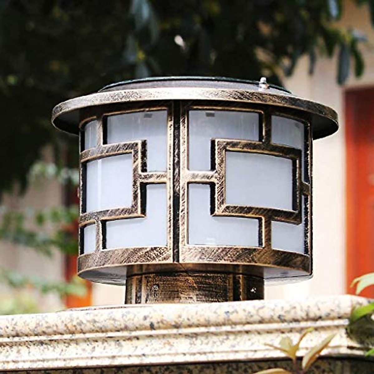 SPNEC Cylindrical Outdoor Column Lamp European Gate Exterior Post Lantern Shop Entrance Villa Home Patio Garden Light Waterproof Lighting Traditional