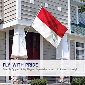 ANLEY Fly Breeze 3x5 Feet Monaco Flag - Vivid Color and Fade proof - Canvas Header and Double Stitched - Principality of Monaco Flags Polyester with Brass Grommets 3 X 5 FT