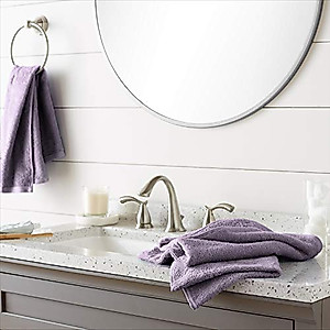 Amazon Basics Cotton Hand Towel - 24-Pack, Lavender, 16" x 26"
