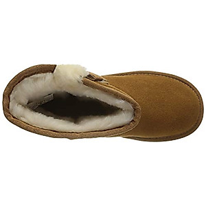 Koolaburra by UGG Girls' Victoria Short Fashion Boot, Chestnut, 04 Youth US Big Kid
