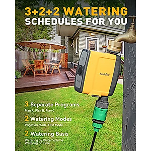 RAINPOINT WiFi Water Timer, Smart Sprinkler Timer Hose Timer WiFi Irrigation Controller, Wireless Watering System Valve, APP & Voice Control, Weather-Based Automatic Rain Delay, Brass Inlet