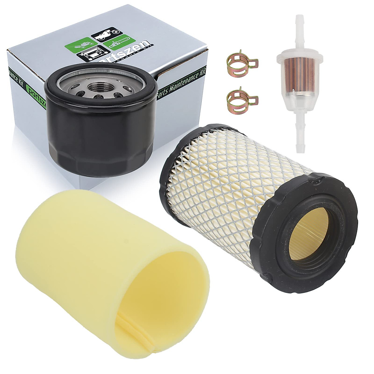 partszen YTH18542 Air Oil Fuel Filter Kit Fit for Husqvarna YTA22V46 YTA24V48 YTH24V54 GY21435 for 591334 590825 for Toro 71286 71286 71286 71427 for JD L105 L108 LA135 LA145 D100 D110