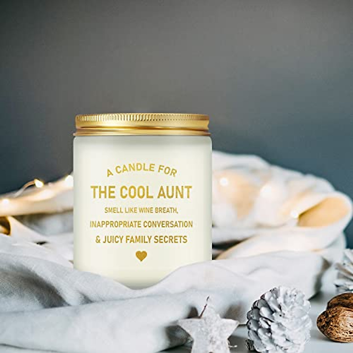 Volufia Aunt Gifts from Niece, Nephew - Birthday Gifts for Aunt - Best Aunt Ever Gifts, Aunt Mothers Day Gifts, Promoted to Aunt Present - Funny Aunt Lavender Candle Gifts