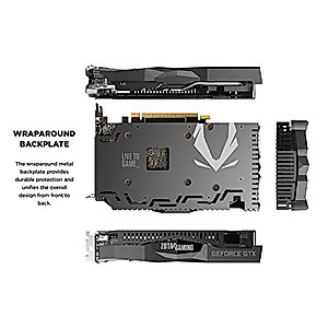ZOTAC Gaming GeForce GTX 1660 Super amp 6GB GDDR6 192-bit Gaming Graphics Card, Super Compact, Ice Storm 2.0 Cooling, Wraparound Metal Back plate - Zt-T16620D-10M