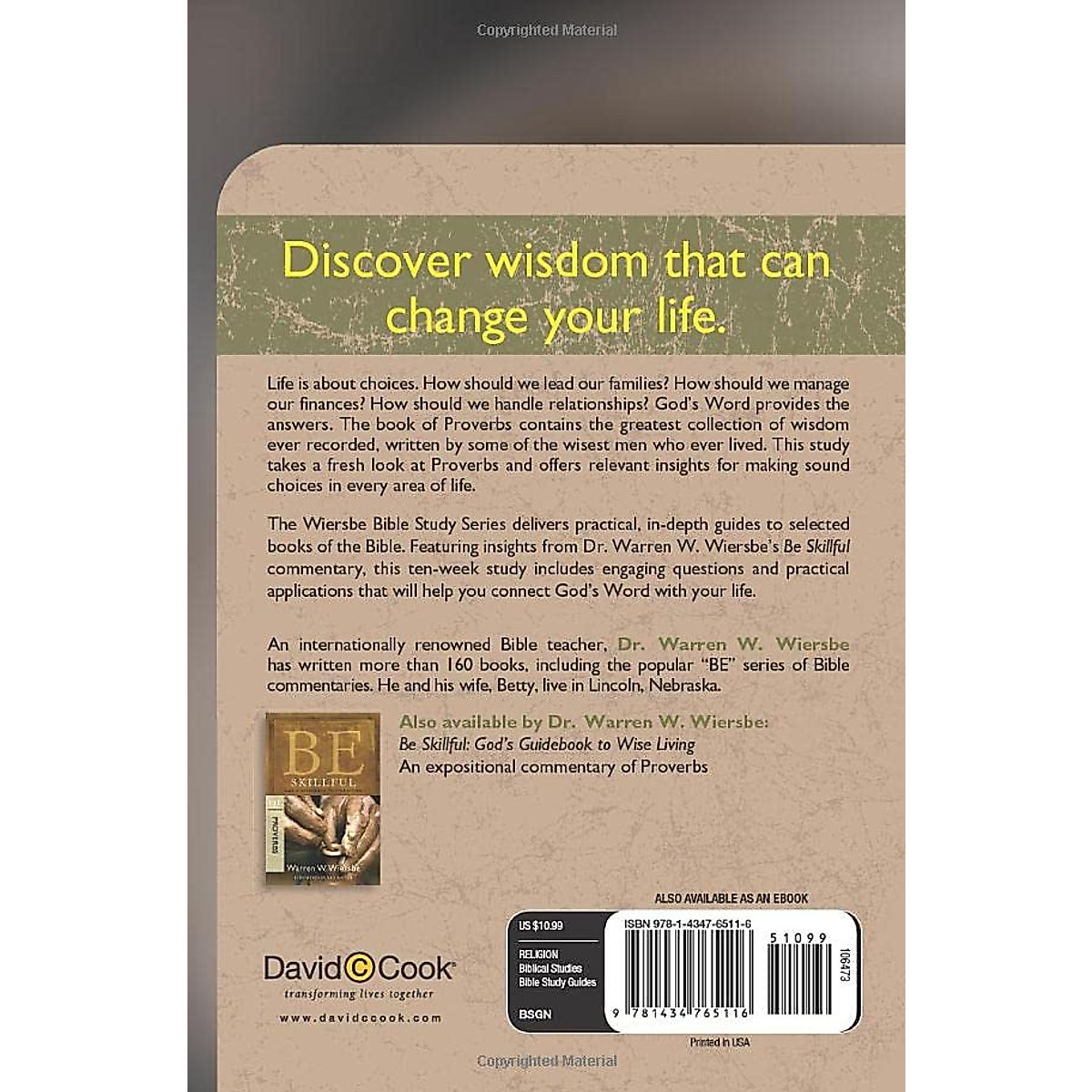 The Wiersbe Bible Study Series: Proverbs: God's Guidebook to Wise Living