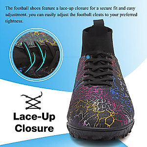 Indoor Soccer Cleats Football Cleats Mens Women Football Shoes Tacos de Futbol para Hombre Guayos de Fútbol Zapatos para Futbol para Hombres Turf Cleats High Top Futsal Soccer Shoes TF