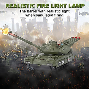 UNIH Tank Toy Sets, Military Transport Tank and 4PCS Army Vehicles, Tank & Vehicle Playset with 4 Sound and Launcher Birthday Gift for Kids Boys 3 4 5 6 7 Years Old ( Army Men Soldiers Included)