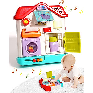 KidsMind Busy Board for Toddlers 1 2 3 4 Year Old Baby Musical Toys Montessori Sensory Toys for Autistic Children Preschool Learning Airplane Travel Activities