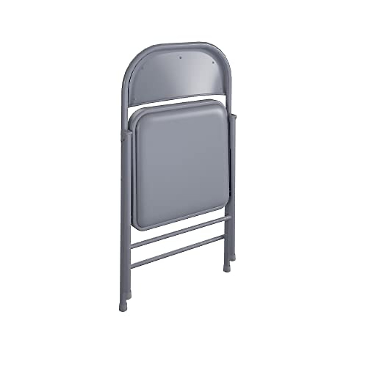 COSCO SmartFold Vinyl Folding Chair, 4-Pack, Grey