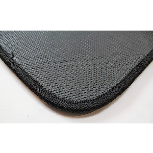 Auto Mat Store One-Piece Front Carpet Floor Mat with Serge Edges and Heel Pad Compatible with Ford E-Series/Econoline Vans (Black)