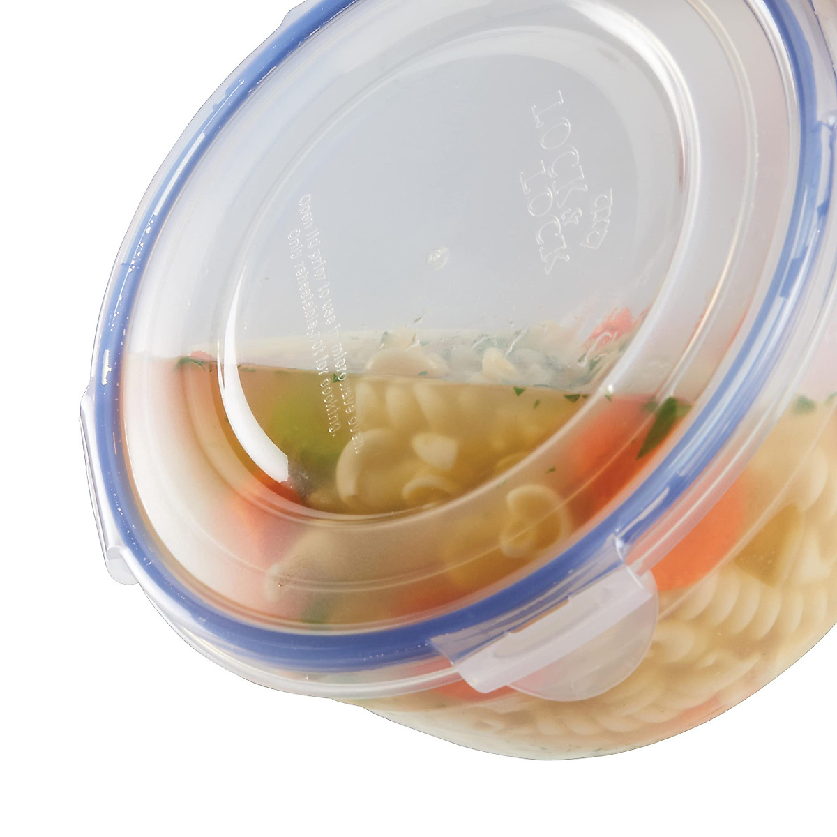 LocknLock Easy Essentials Food Storage lids/Airtight containers/Stackable, BPA Free, 6 Piece, Clear