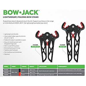 TRUGLO Bow Jack Folding Bow Stand, Mini Wide , Black