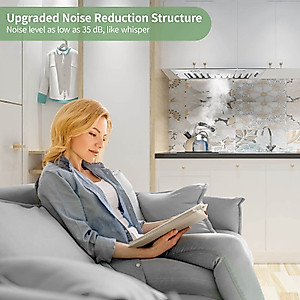 JOEAONZ Range Hood Insert 20 Inch Stainless Steel with Baffle filters, 600 CFM Built-in Kitchen Hood, Ducted/Ductless Convertible Vent Hood GU10 LED, 3 Speed Stove Exhaust Fan, Push Button Control